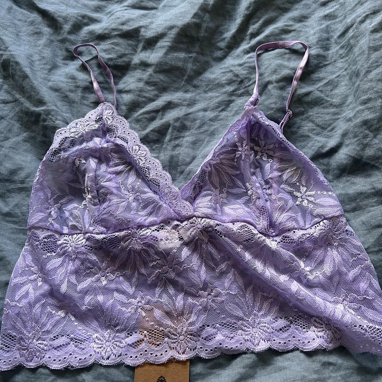 Tree of life free size bralette in lavender... - Depop