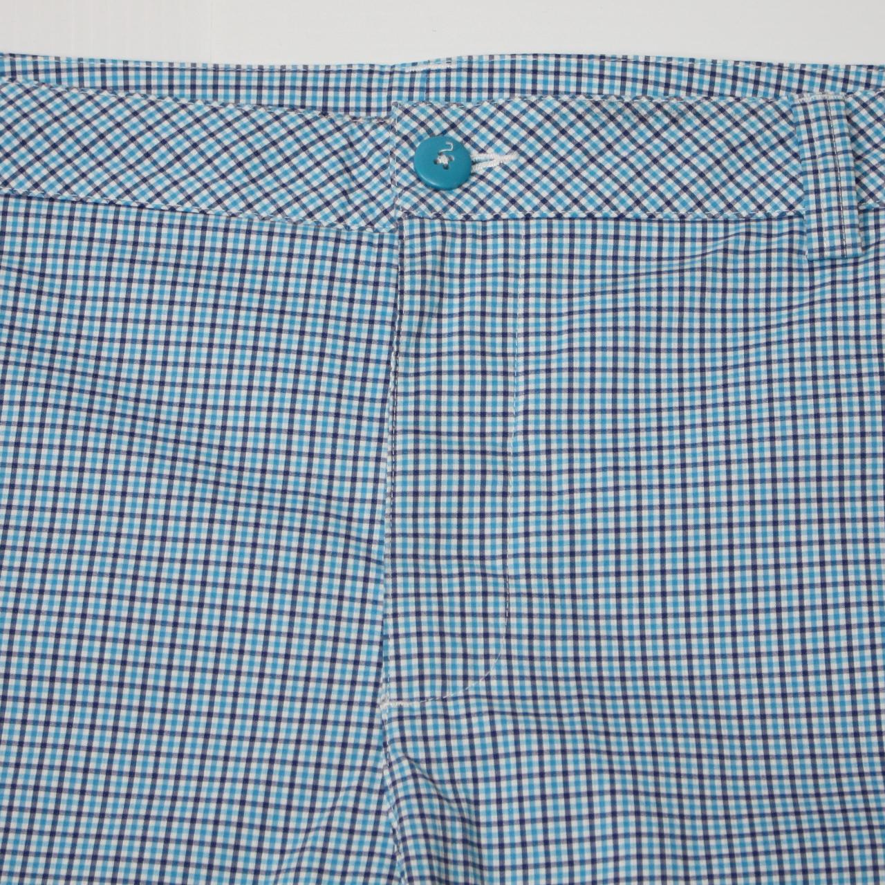 Puma Men's Light Blue Classic Check Print Golf... - Depop