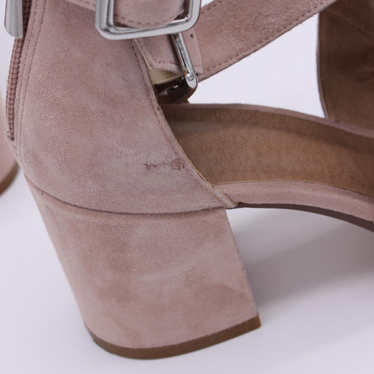 BP Women's Izzy Block Heel Sandals Shoes in Pink... - Depop