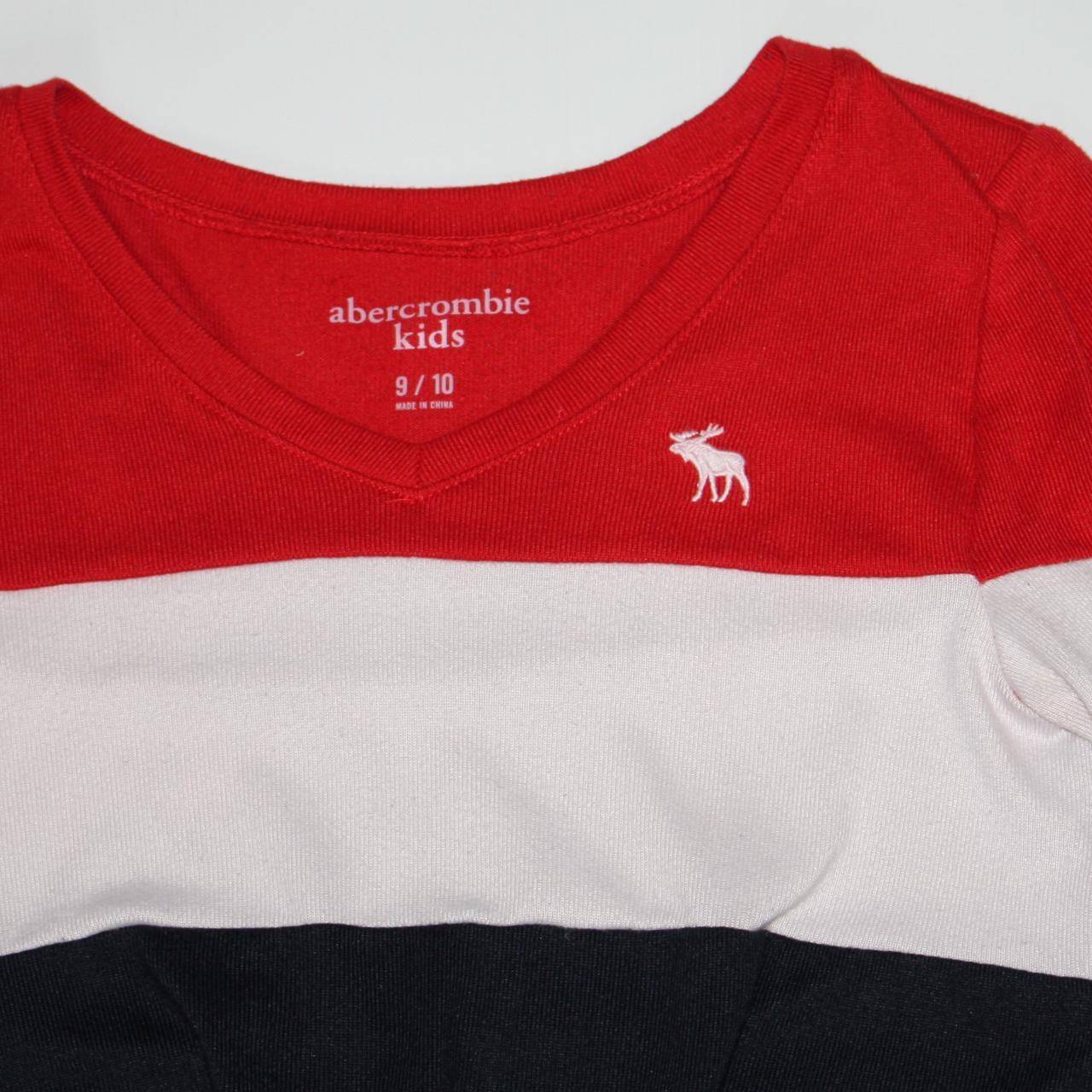 Abercrombie Kids Girl's Triple Bold Stripe Tie Front... - Depop