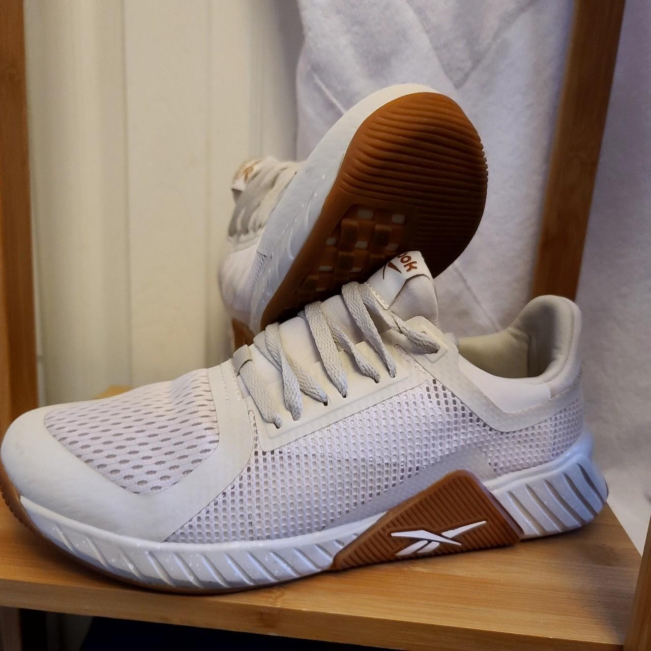 Tan Reebok Running Shoes. - Depop