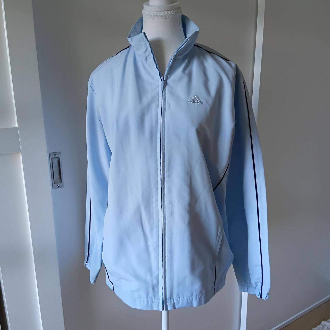 Vintage Adidas Light Blue Track Jacket Y2K Retro... | Depop