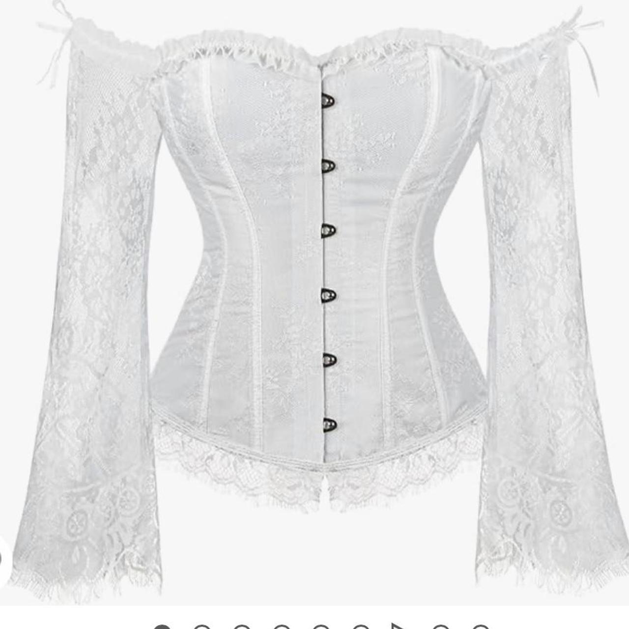 White lace corset. Got for halloween but didn't end... - Depop