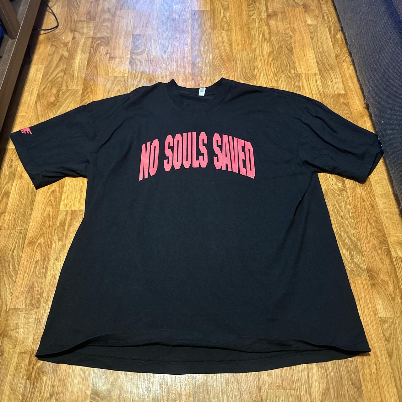 No Soul Saved varsity font shirt Worn a fair few... - Depop