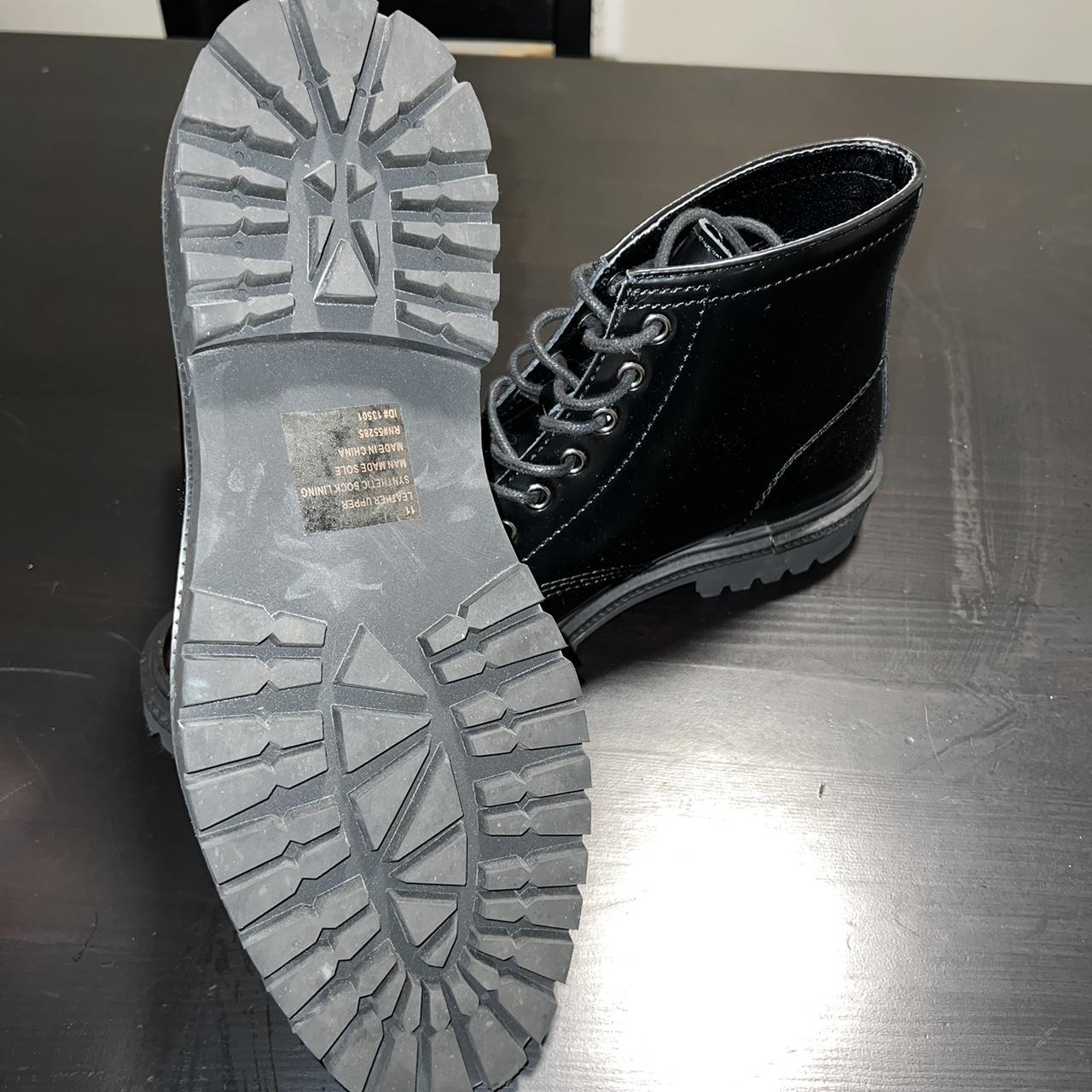 Men’s black leather boots from EXPRESS. Practically... - Depop