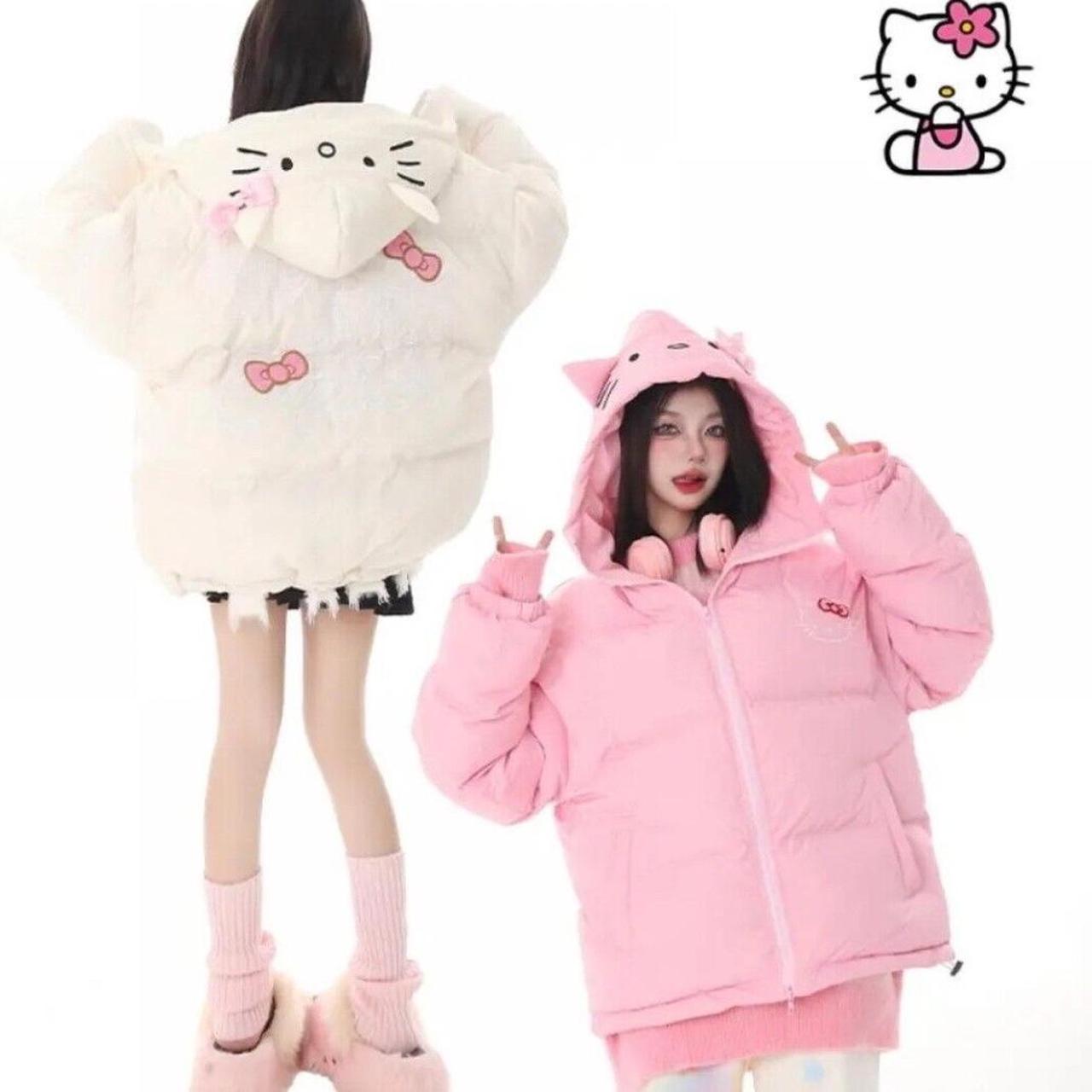 Sanrio Hello Kitty warm cotton winter jacket /... - Depop
