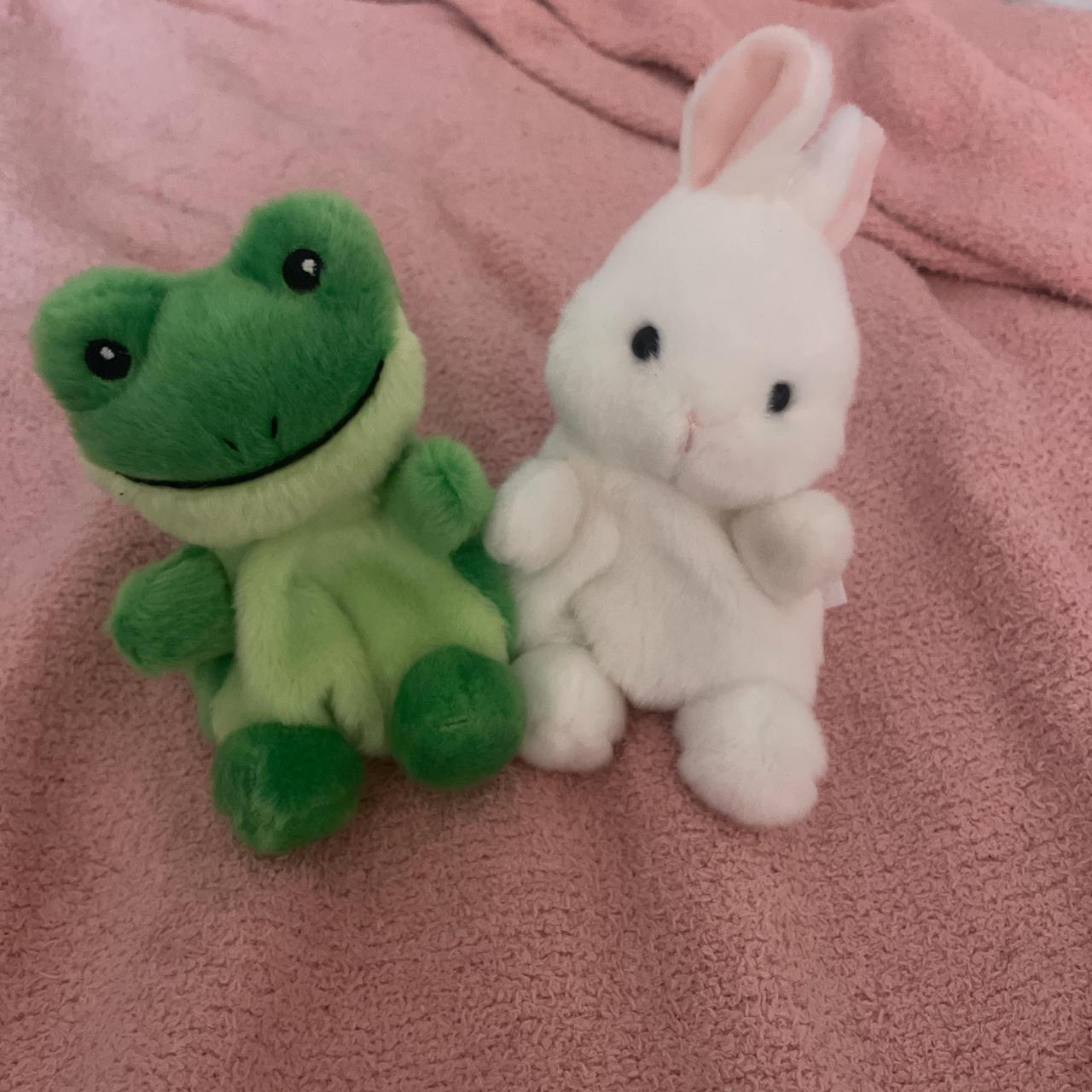 Soft cuddly frog and bunny plushies #stuffedanimals... - Depop