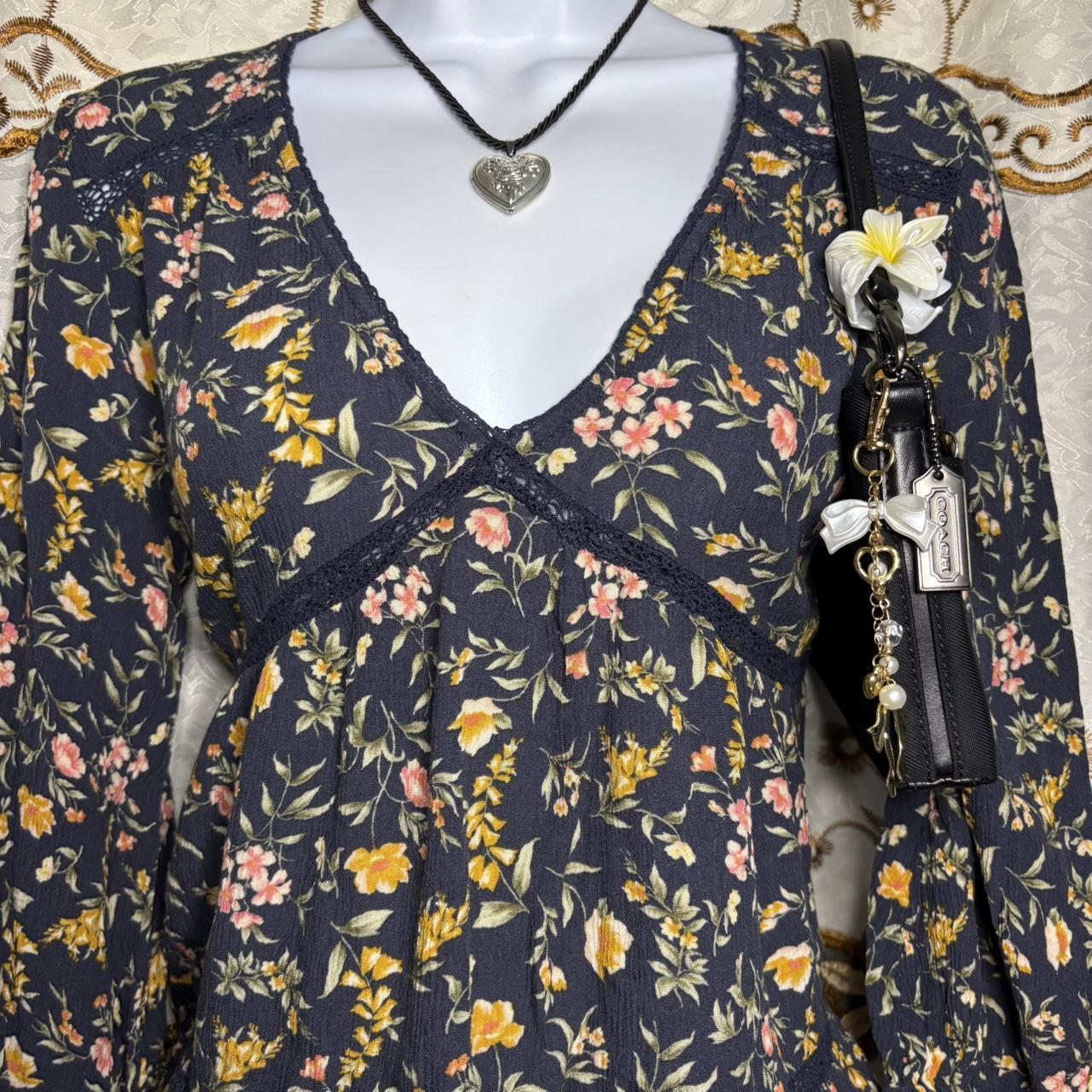 •cute cottage core whimsy twee back to school flowy... | Depop