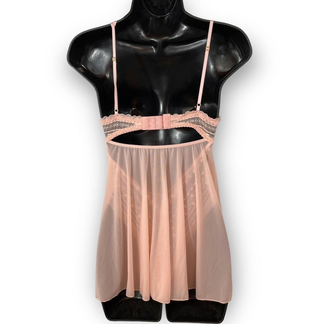 NEW Escante Peach Lace Teddy Doll Underwire... - Depop