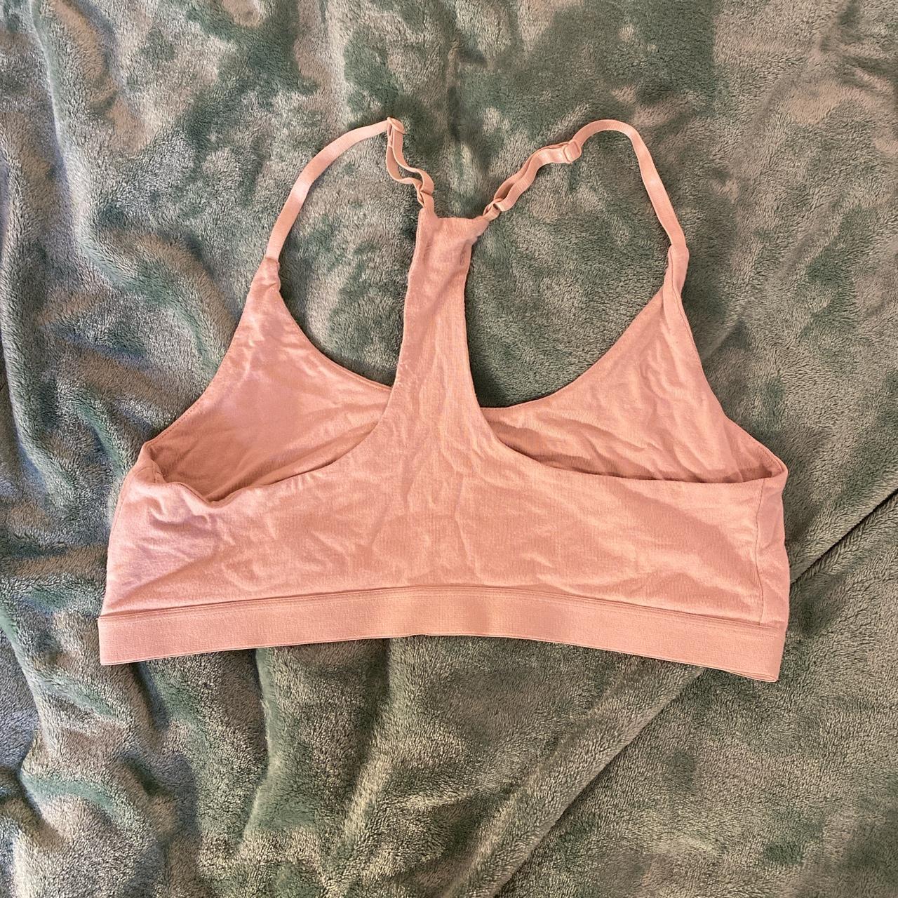 Z Supply Women's Tan and Pink Bra | Depop