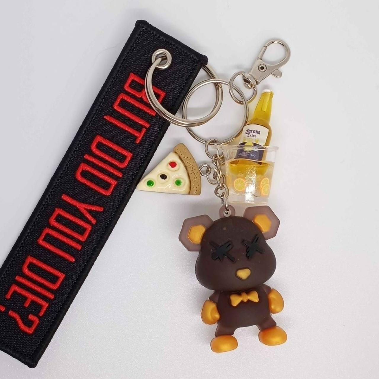 NEW X Eyes Bear- But Did You Die Clip Keychain With... - Depop