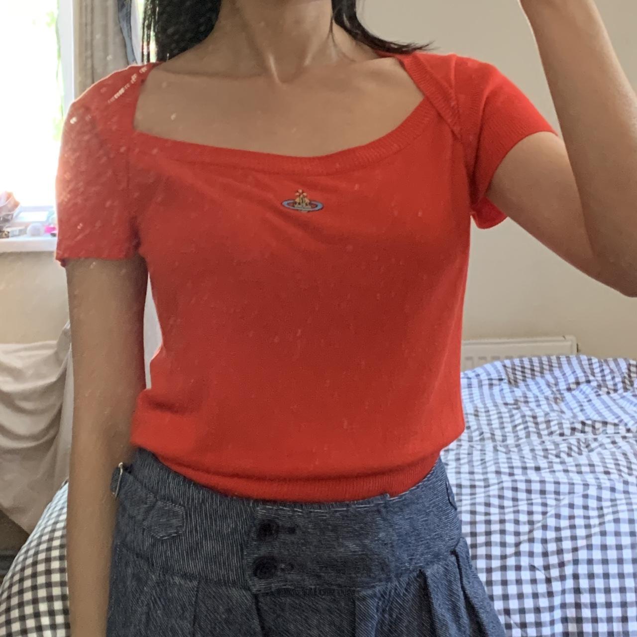 Vivienne Westwood Red Label red cap sleeves knit... - Depop