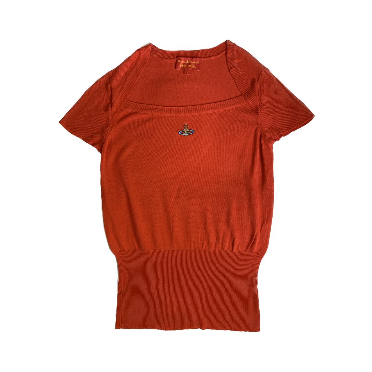 Vivienne Westwood Red Label red cap sleeves knit... - Depop