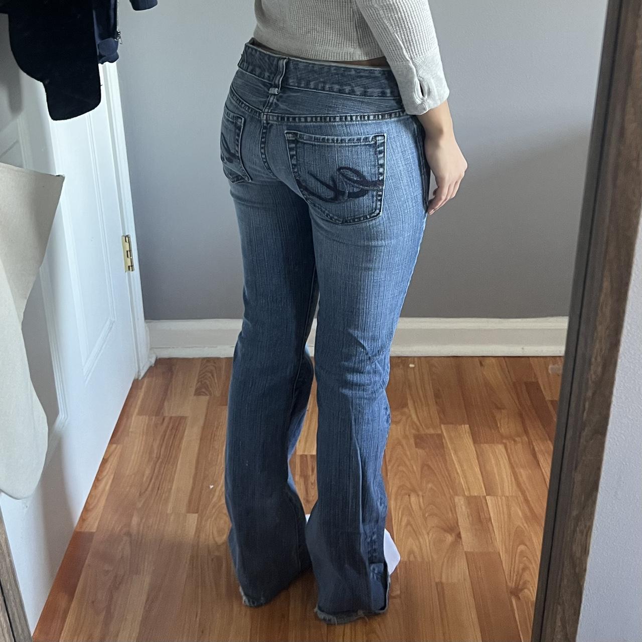 - super cute low rise express jeans - size 6l (6 +... | Depop