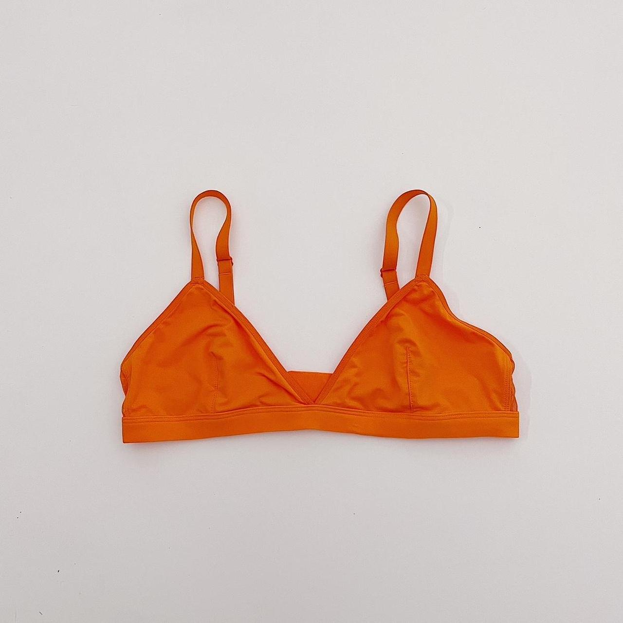Parade brand bright orange triangle bralette. Size... - Depop