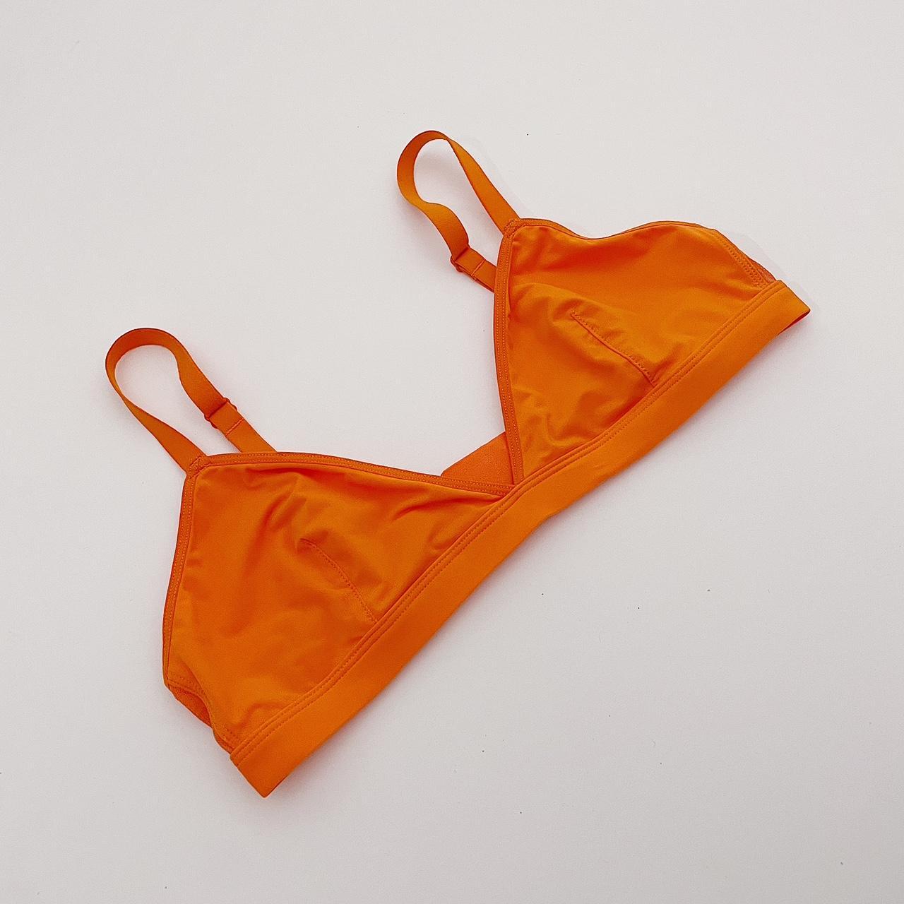 Parade brand bright orange triangle bralette. Size... - Depop