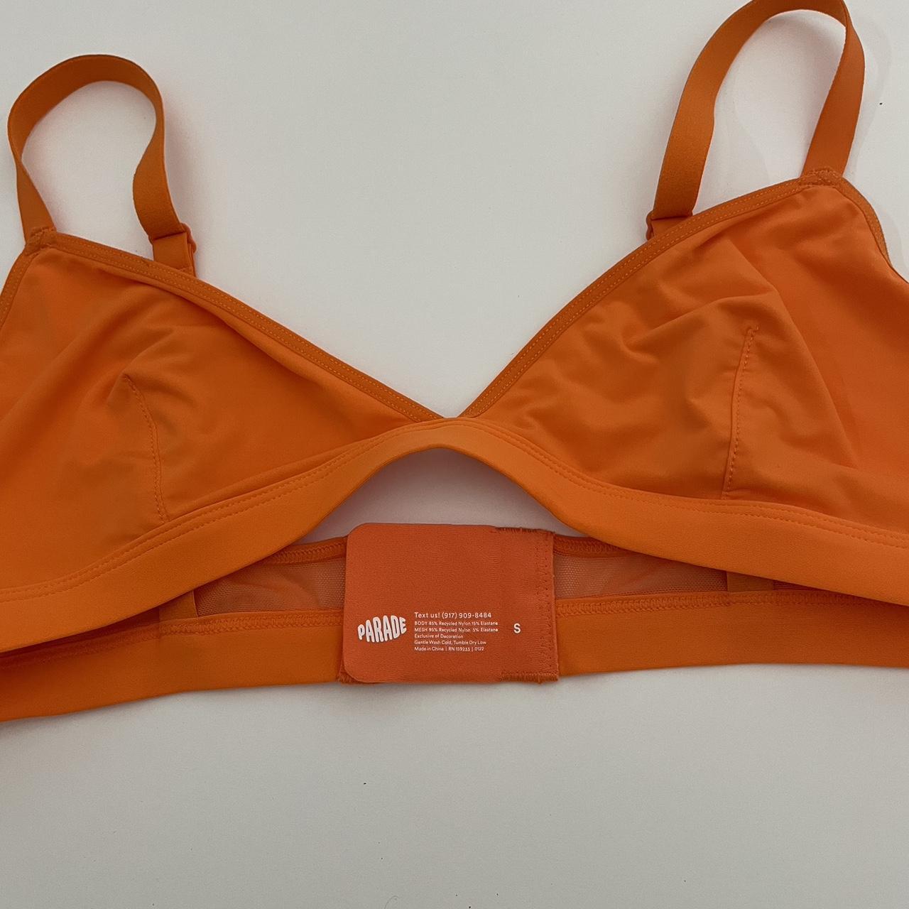 Parade brand bright orange triangle bralette. Size... - Depop