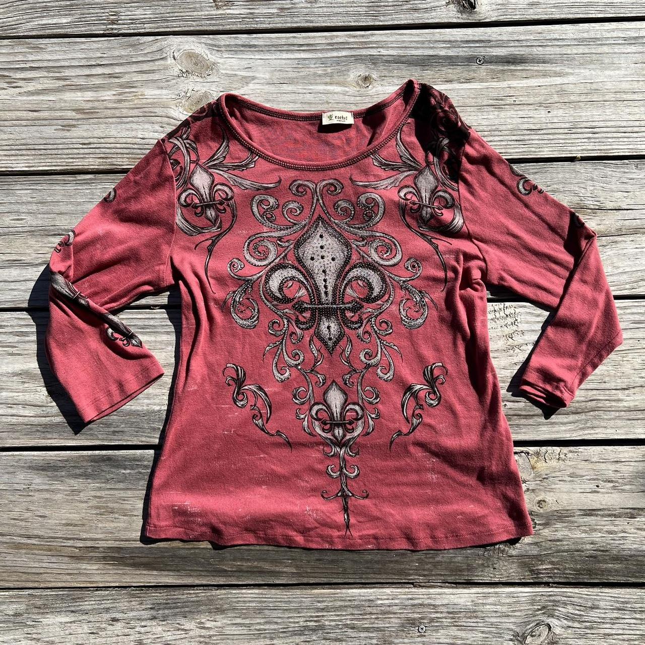 y2k bling red top - mall goth Size M FREE... - Depop