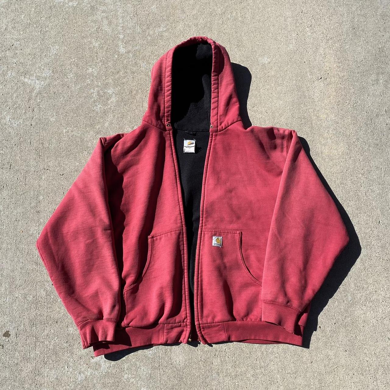 Carhartt Men s Pink And Red Hoodie Depop carhartt-men-s-pink-and-red-hoodie-depop