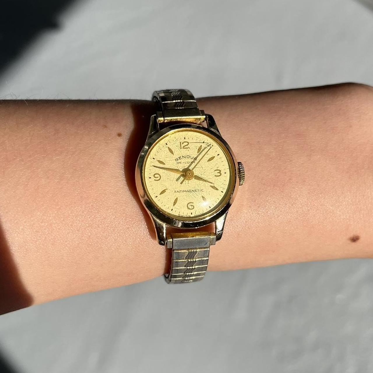 Swiss made Vintage Genova Watch Mixed metal, silver... - Depop