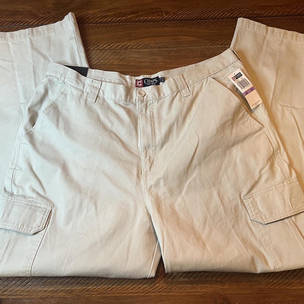 Cargo pants Chaps 93400R W 38 X L 32 NWT Khaki/tan - Depop