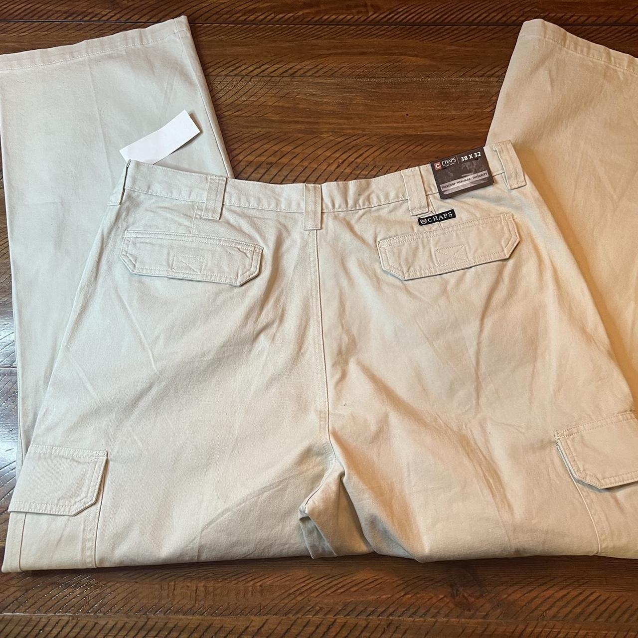 Cargo pants Chaps 93400R W 38 X L 32 NWT Khaki/tan - Depop