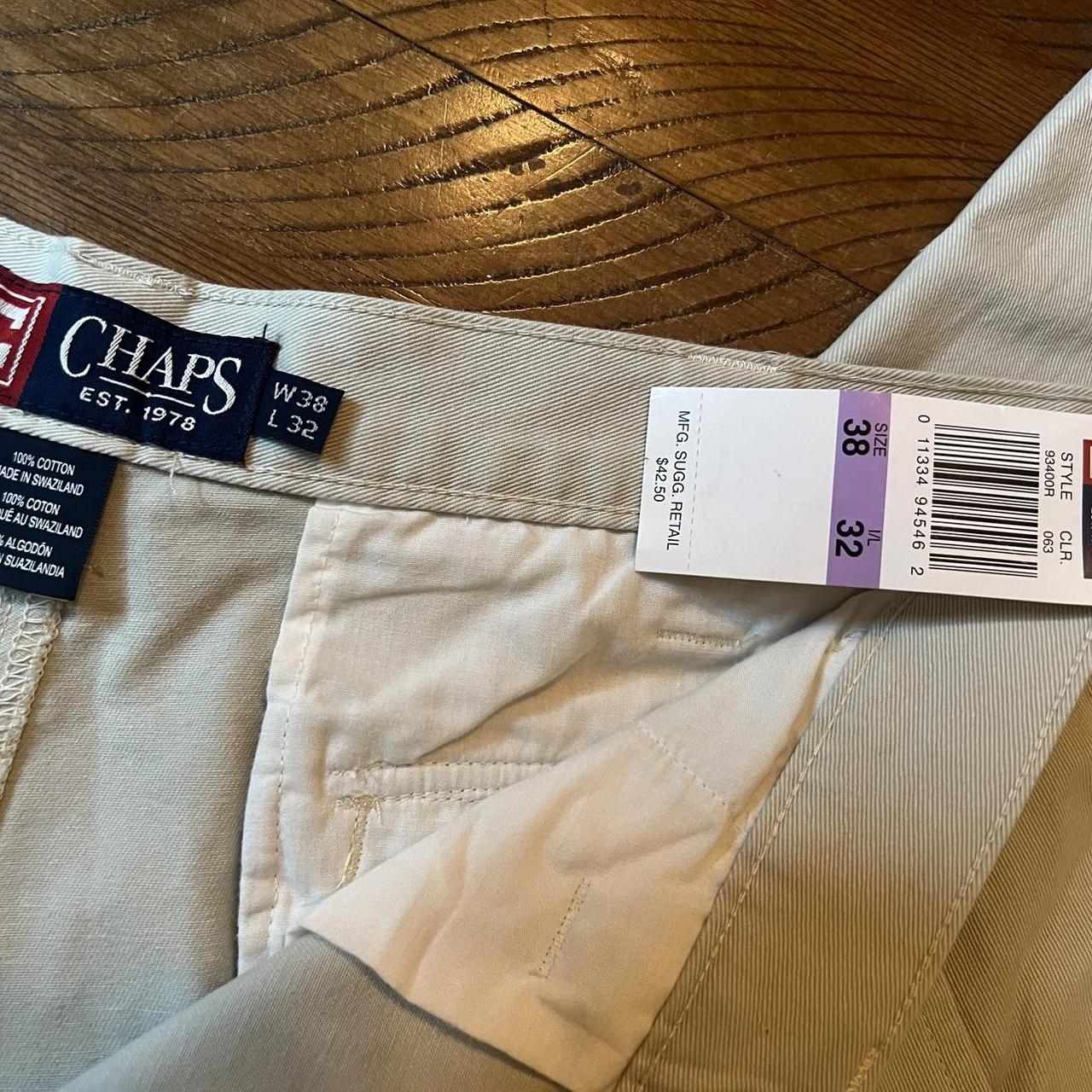 Cargo pants Chaps 93400R W 38 X L 32 NWT Khaki/tan - Depop