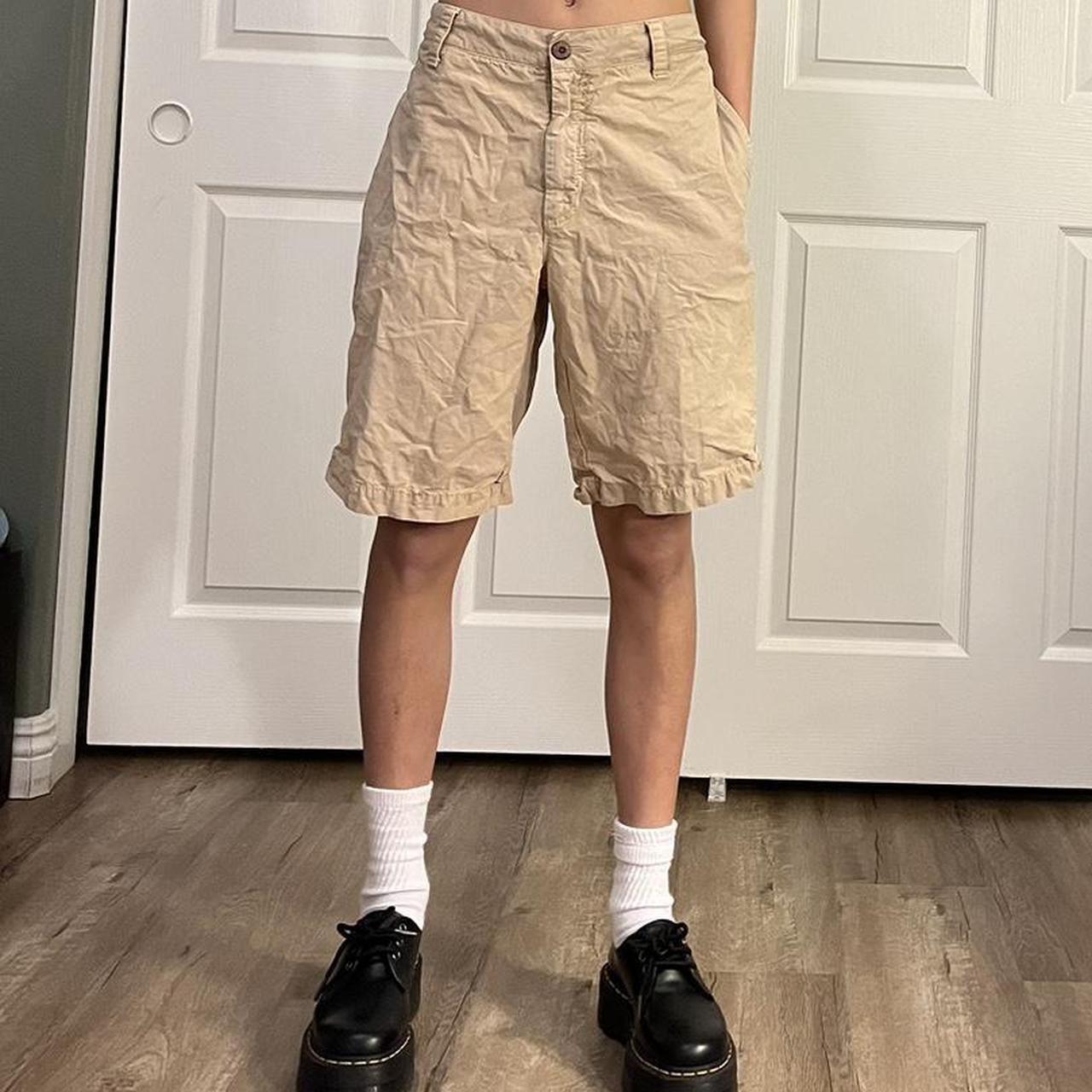 Tan Jorts Waist size : 30 in I’m 5’4 and have a... - Depop