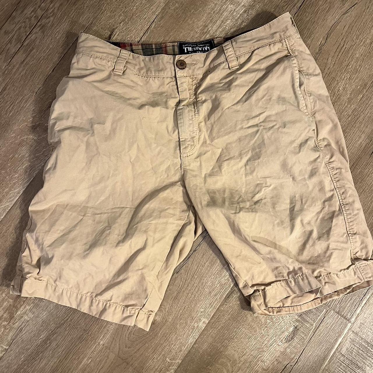 Tan Jorts Waist size : 30 in I’m 5’4 and have a... - Depop