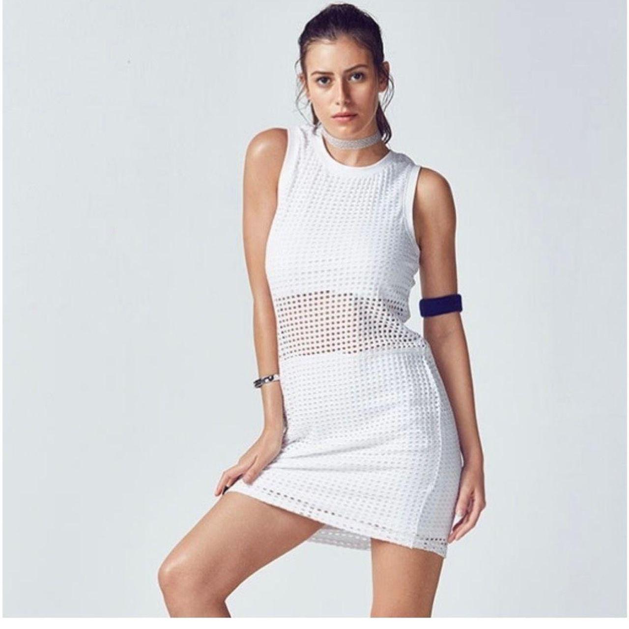 Fabletics Bryce dress -white color -sleeveless... - Depop