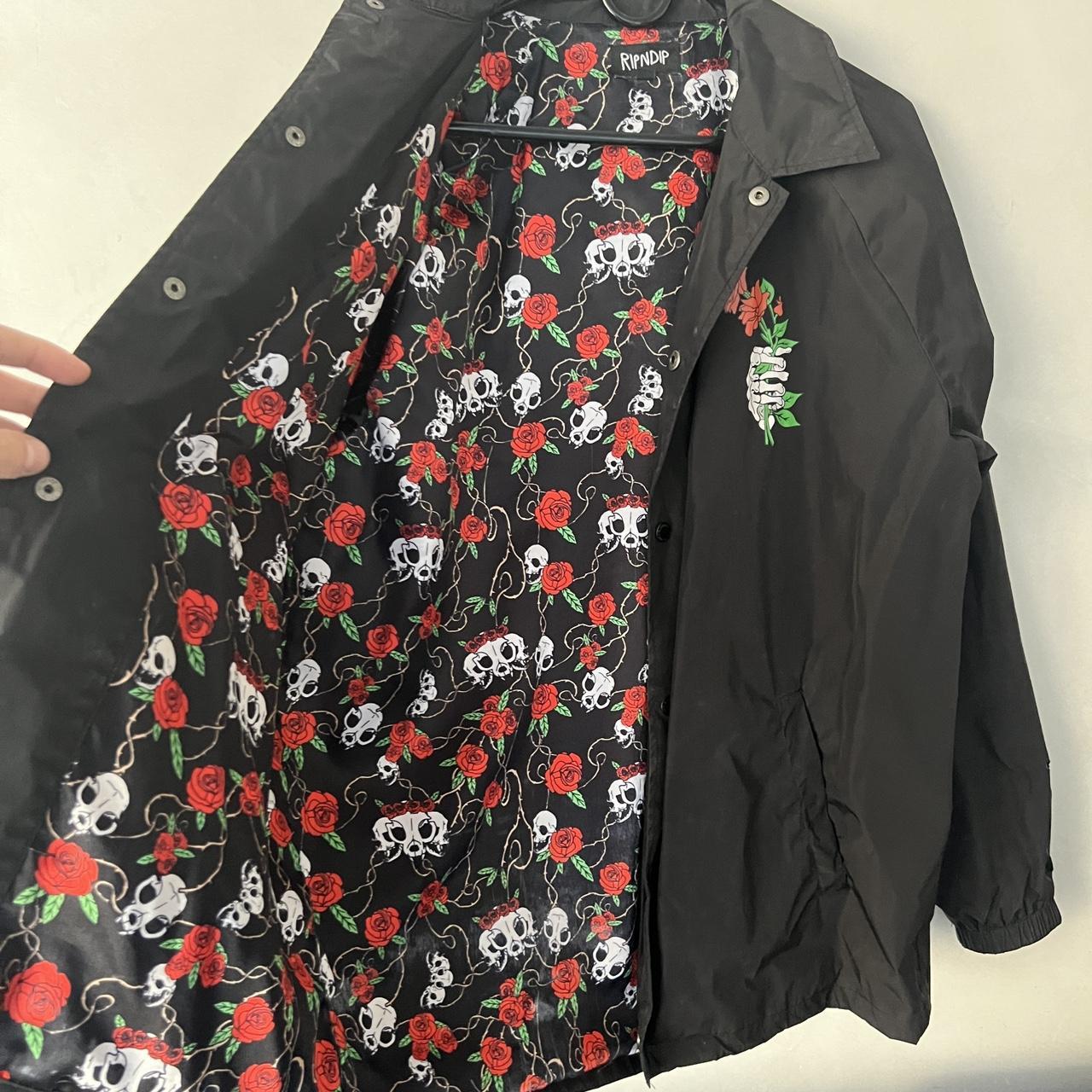 Rose middle finger ripndip coach jacket. Slight... - Depop
