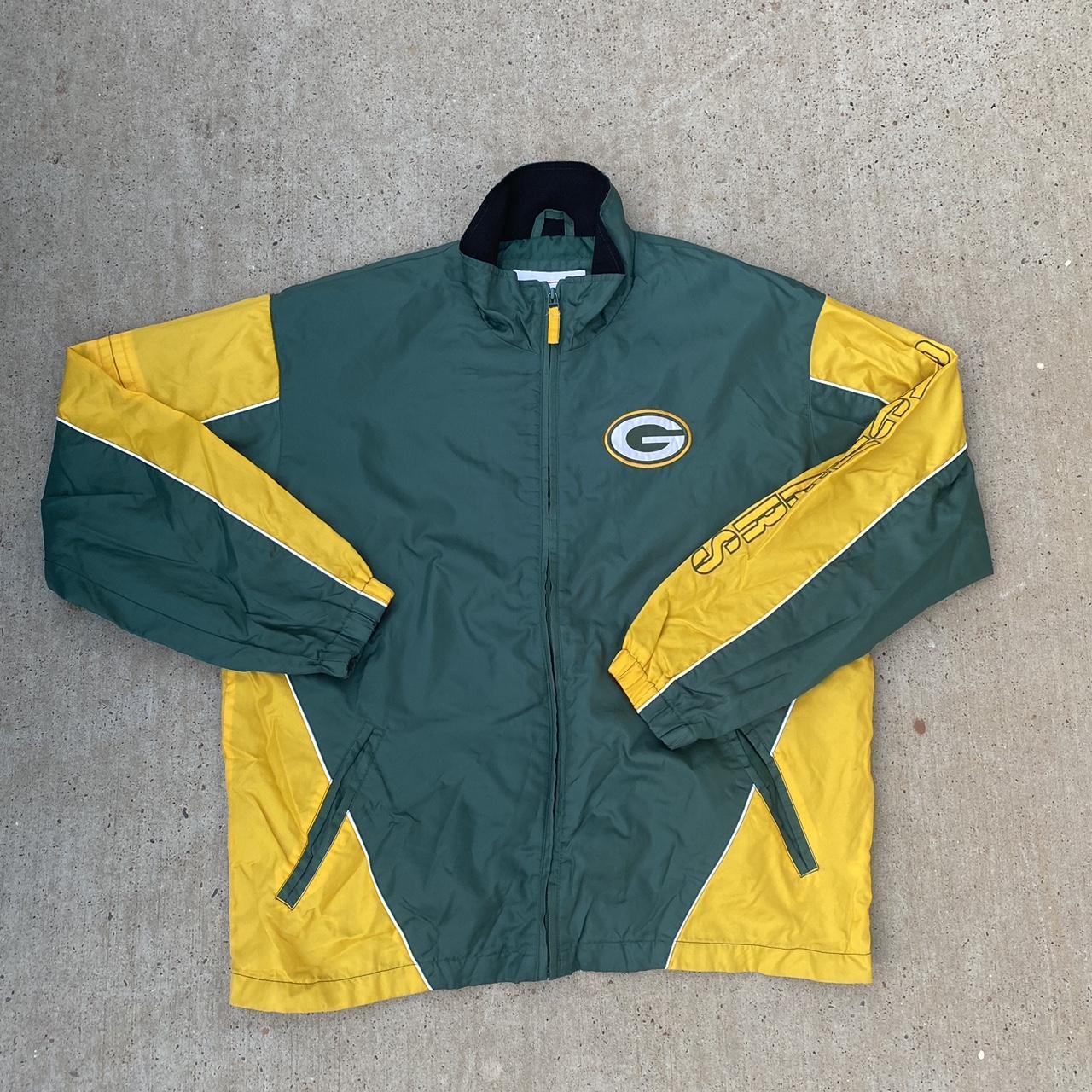 NFL Men's Green and Yellow Jacket | Depop