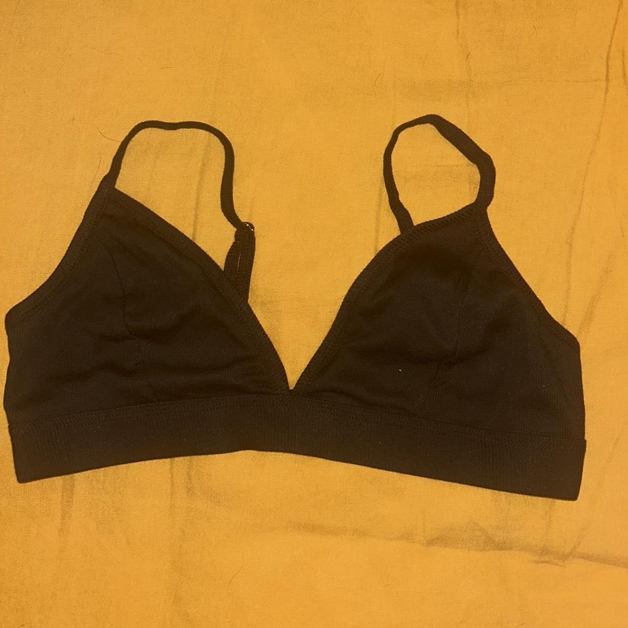Black Natv bralette with gold metal XXL (16) BNWOT - Depop