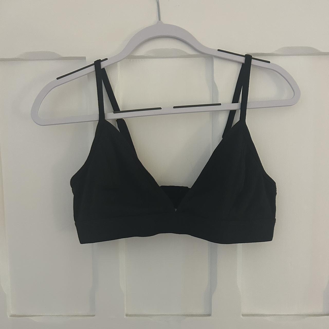 Black Natv bralette with gold metal XXL (16) BNWOT - Depop