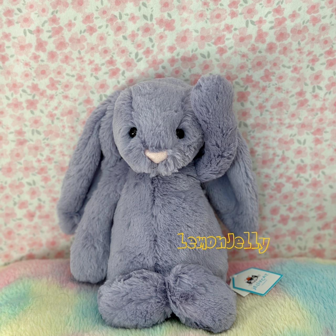 Jellycat Bashful Bunny Purple Blue Viola Medium -... | Depop
