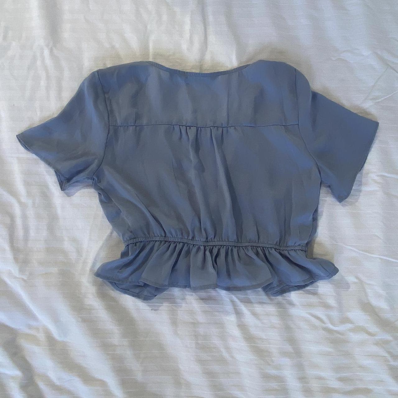 Blue glassons top Looks super cute with top... - Depop