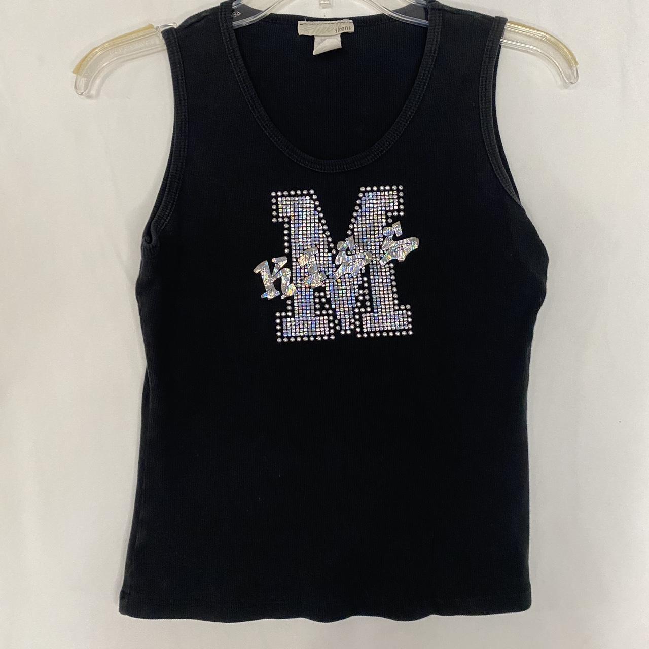 y2k glitter embellished sirens tank - Depop