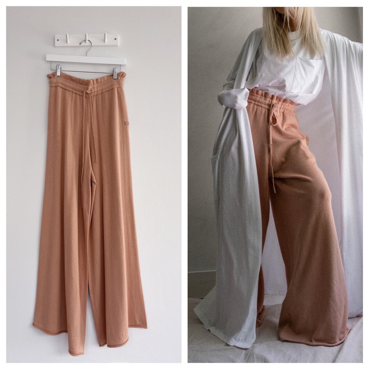 Knit pants by Lunya Color : neutral peachy-pink/... - Depop