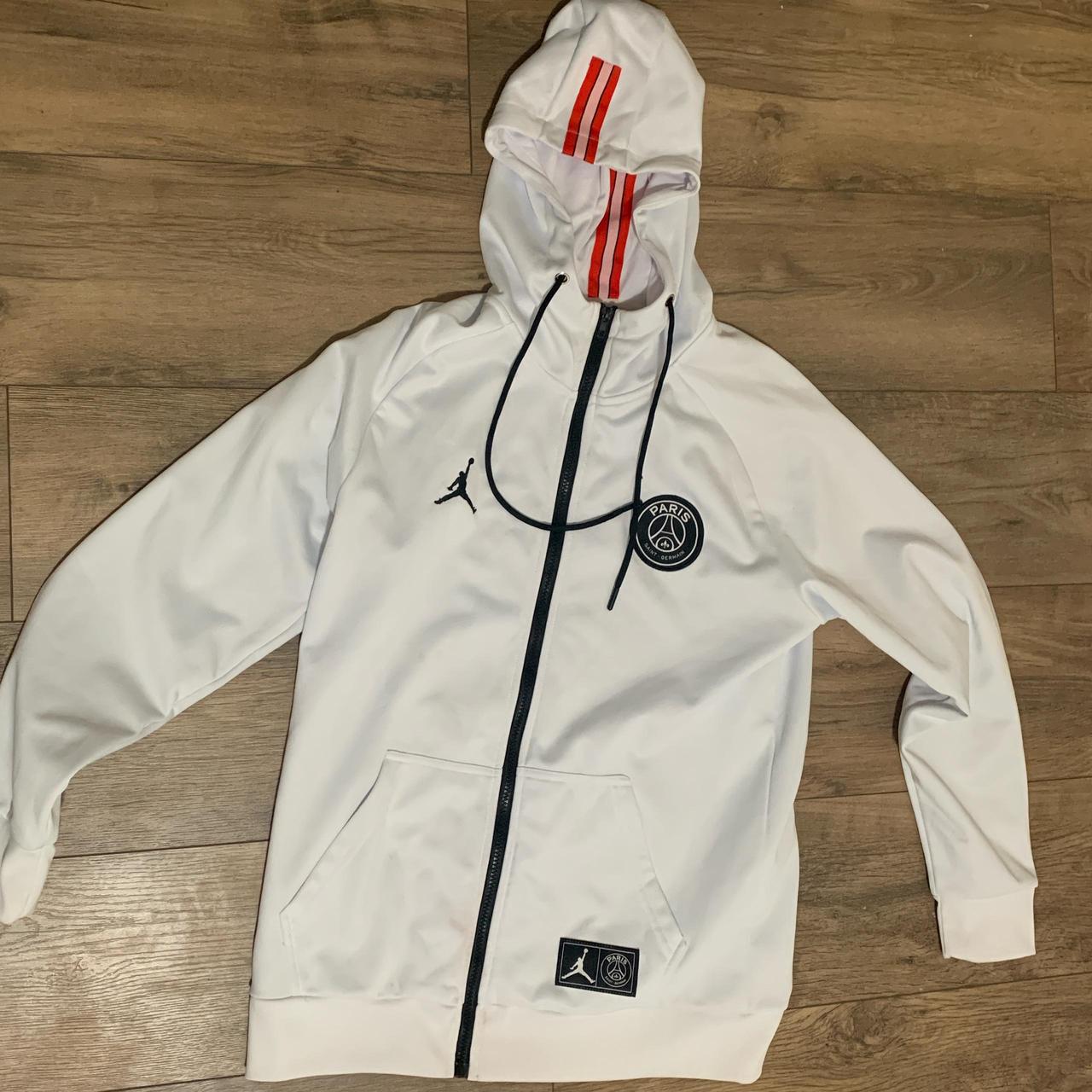 Mens White PSG Paris Saint German Jordan Sweater.... | Depop