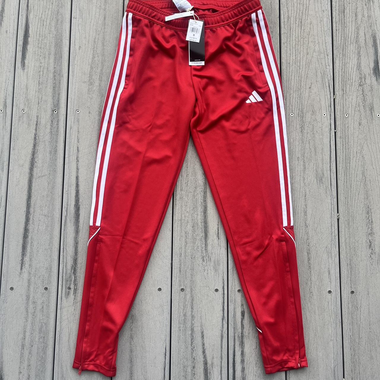 Adidas Red Tracksuit Pants - Small Brand new with tags - Depop
