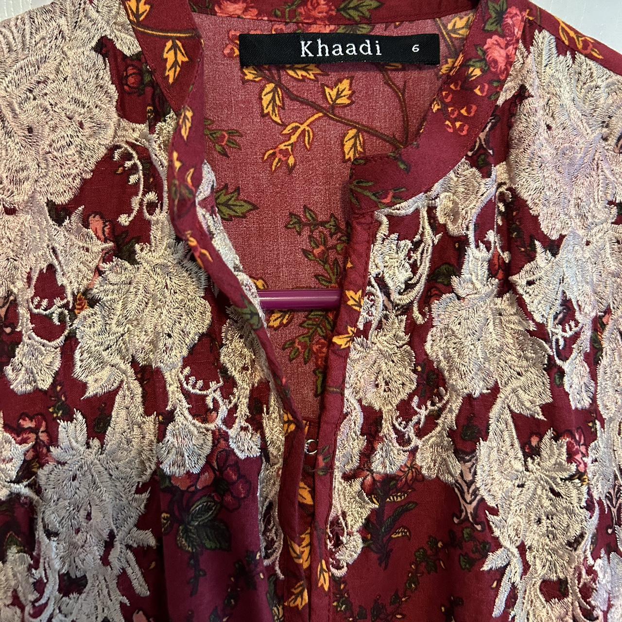 Beautiful rose and leaf print Khaadi Pakistani... - Depop