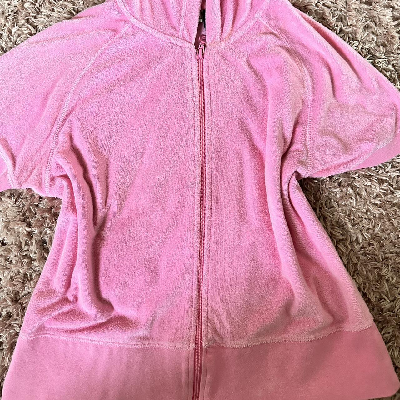 Bubble gum pink Terry cloth zip up!!! One of my... - Depop