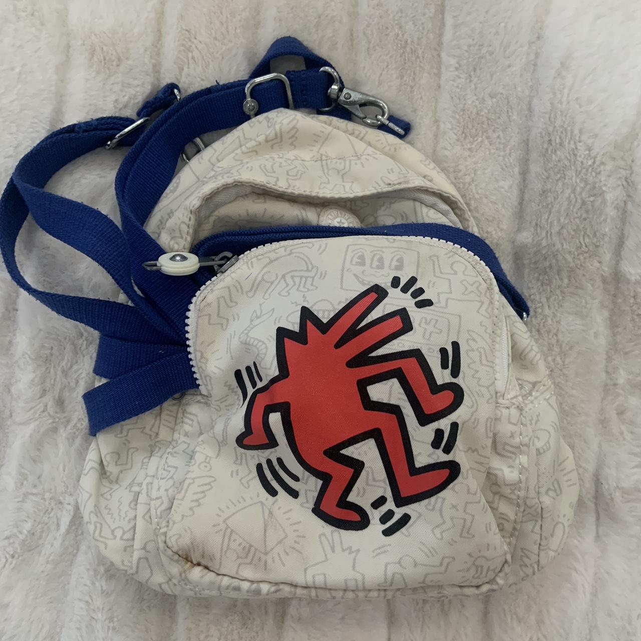 kipling keith haring mini backpack has a little... - Depop