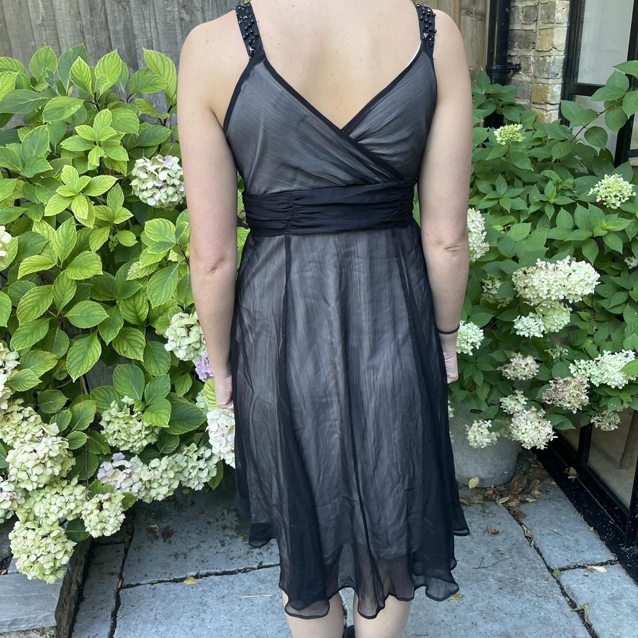 principles petite black v neck layered sheer 2000s... - Depop