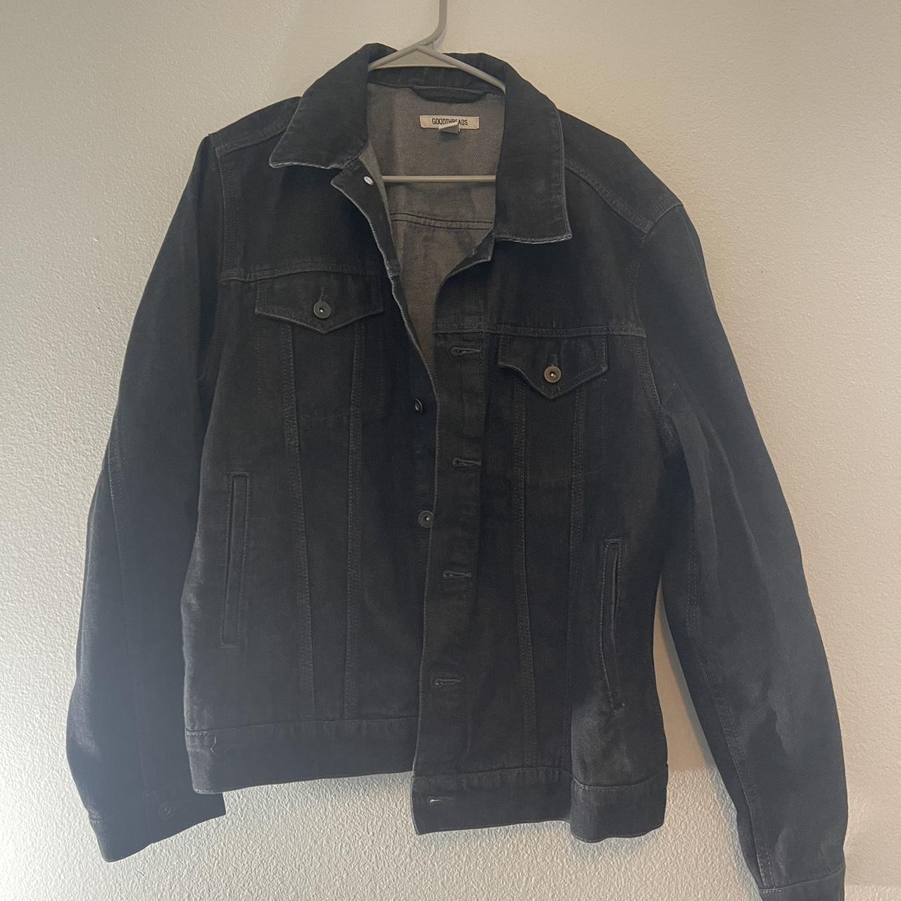Good threads large black Jean jacket. Men or woman.... - Depop