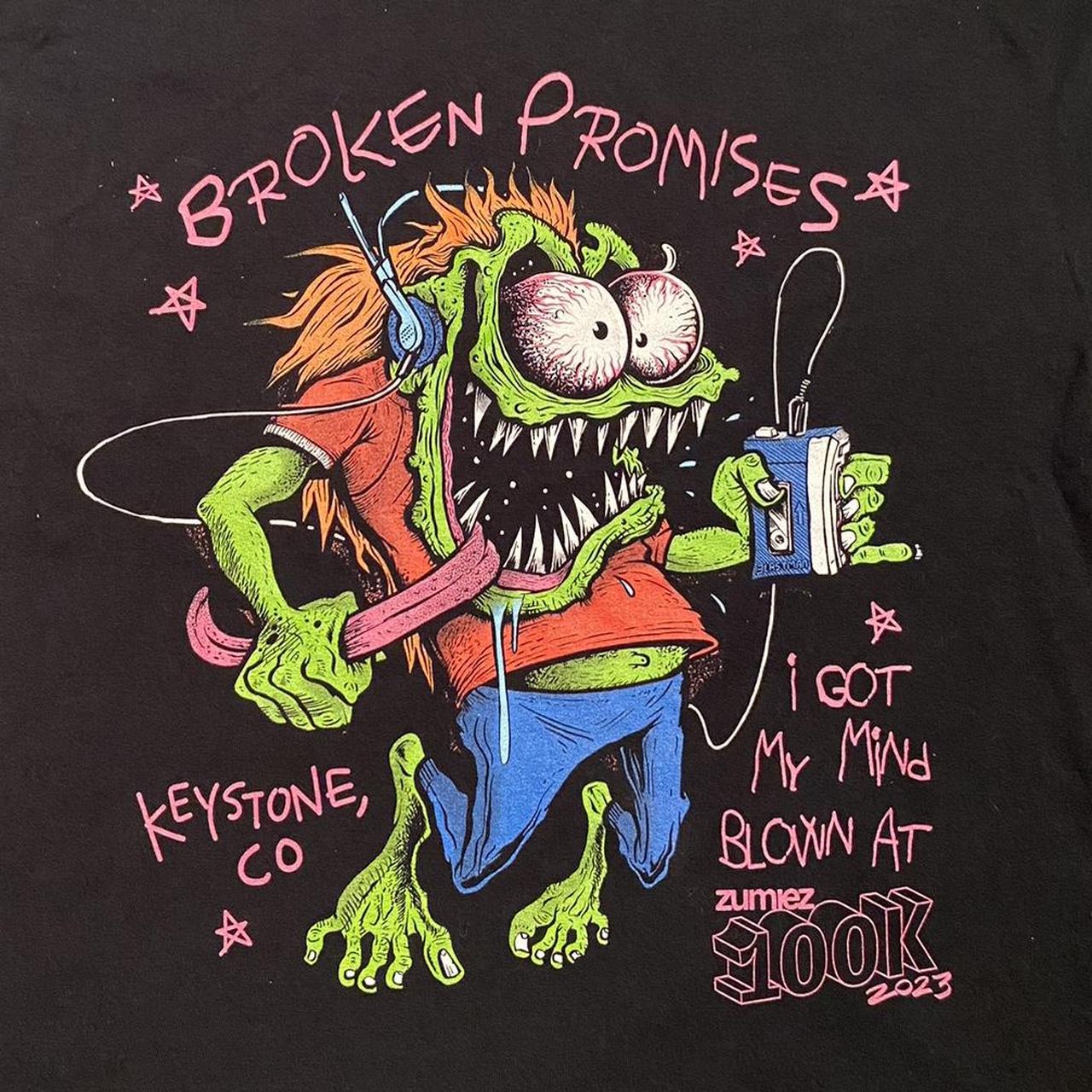 zumiez broken promises 100k 2023 shirt never worn... - Depop