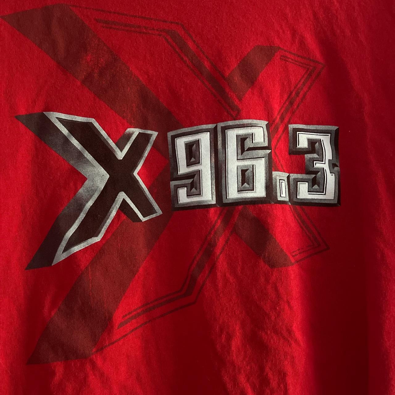 Y2k Radio station red graphic t shirt 96.3 Great... - Depop