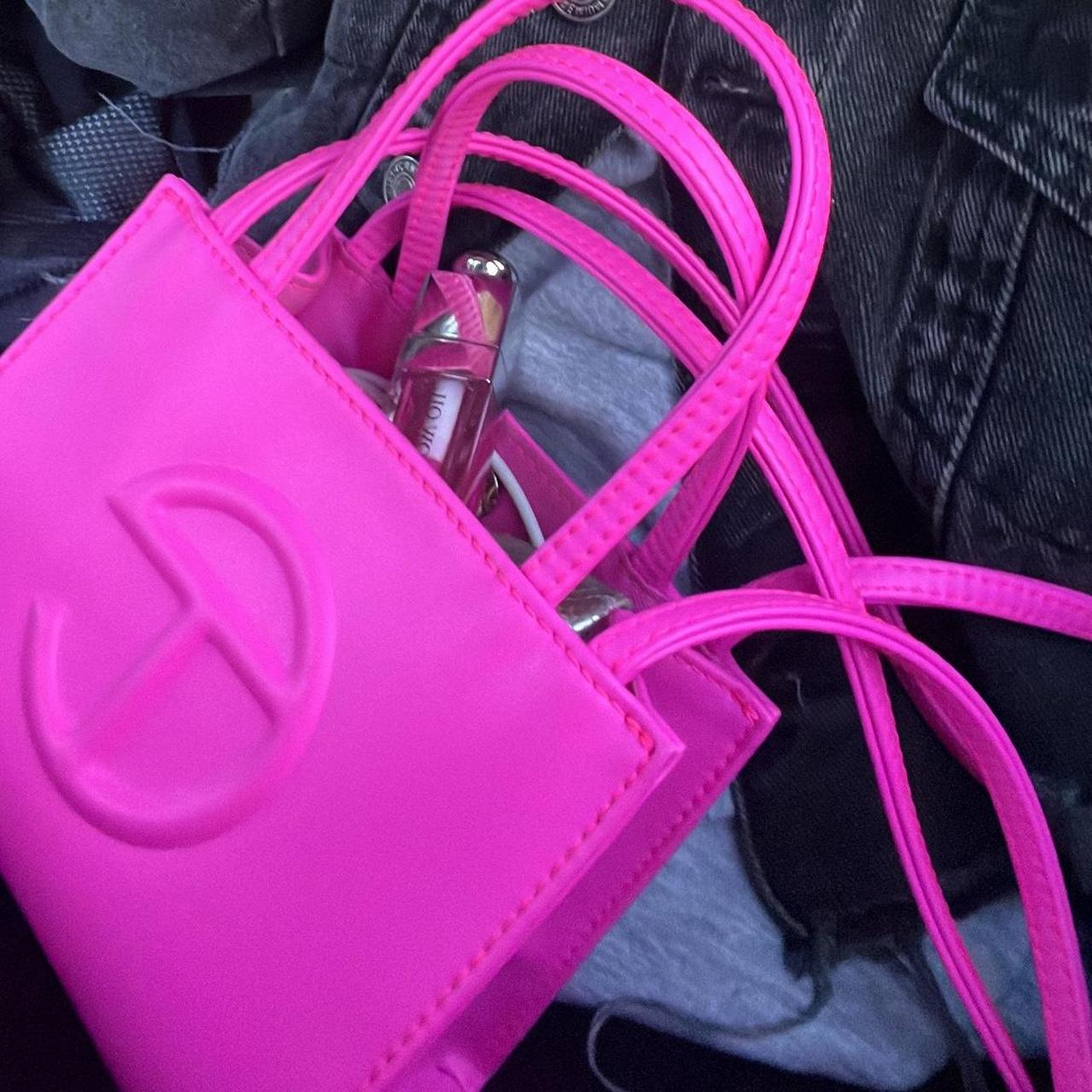 Telfar pink mini bag with dust bag. brand new... - Depop
