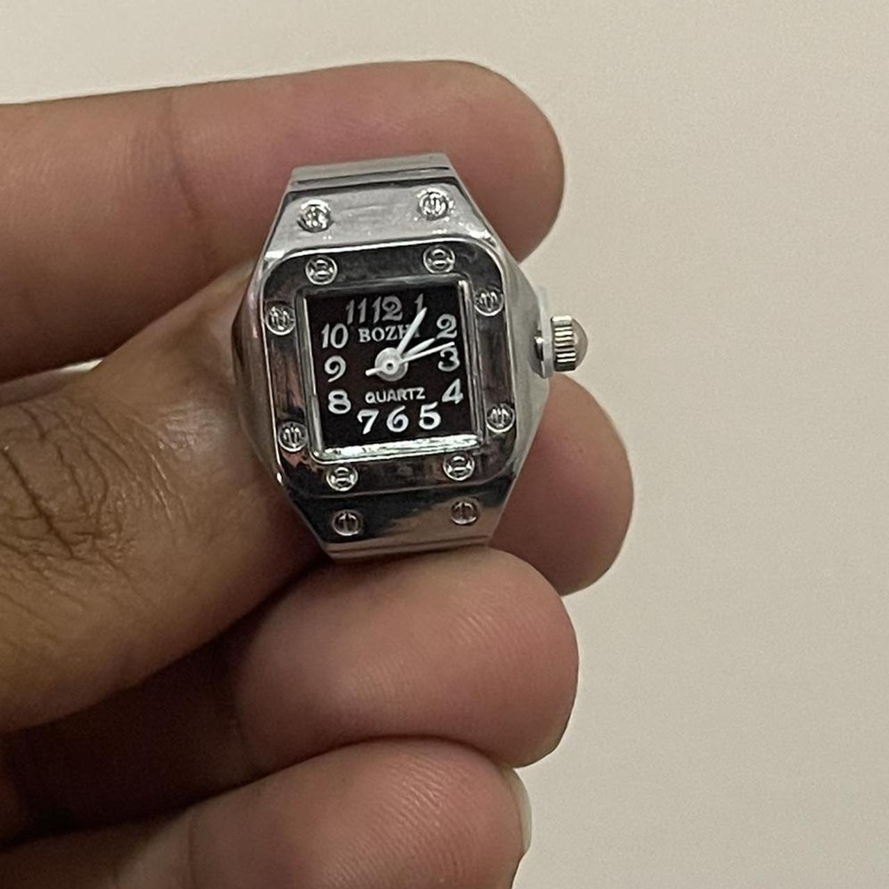 Vintage Watch Ring , Vintage Black... - Depop