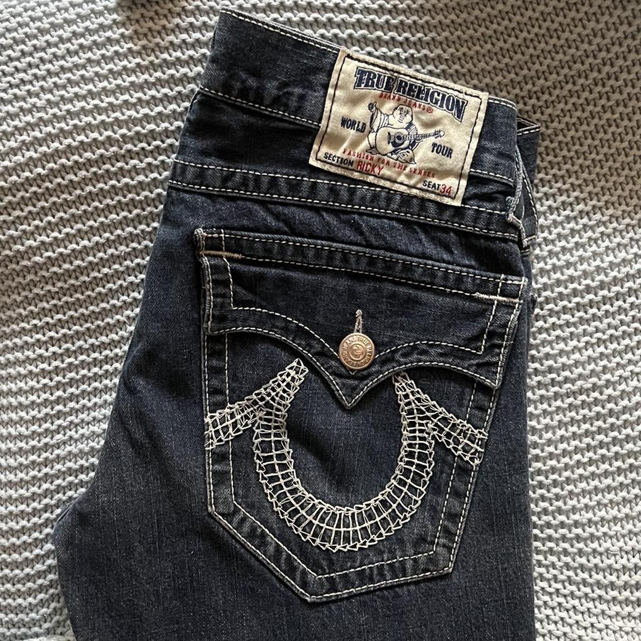 True Religion Jeans 🔌 Men’s Baggy Ricky Straight Leg... - Depop